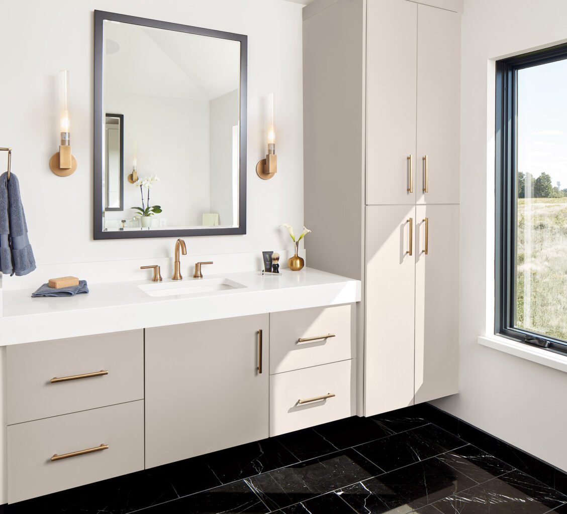 Vanity & Linen Combo - Access by Cabinet Joint